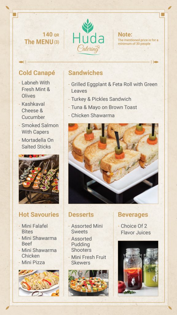 Cocktails & Snacks menu - Huda Qatar